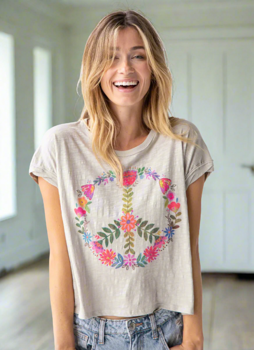 Peace sign crop top – The Flower Child